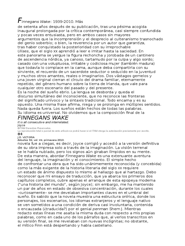 Finnegans Wake | PDF | James Joyce