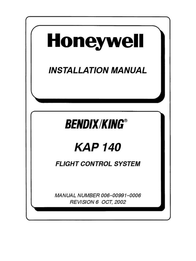 KAP140, IM, 006 00991 0006, Rev.6, Oct2002 | PDF | Aircraft Flight ...