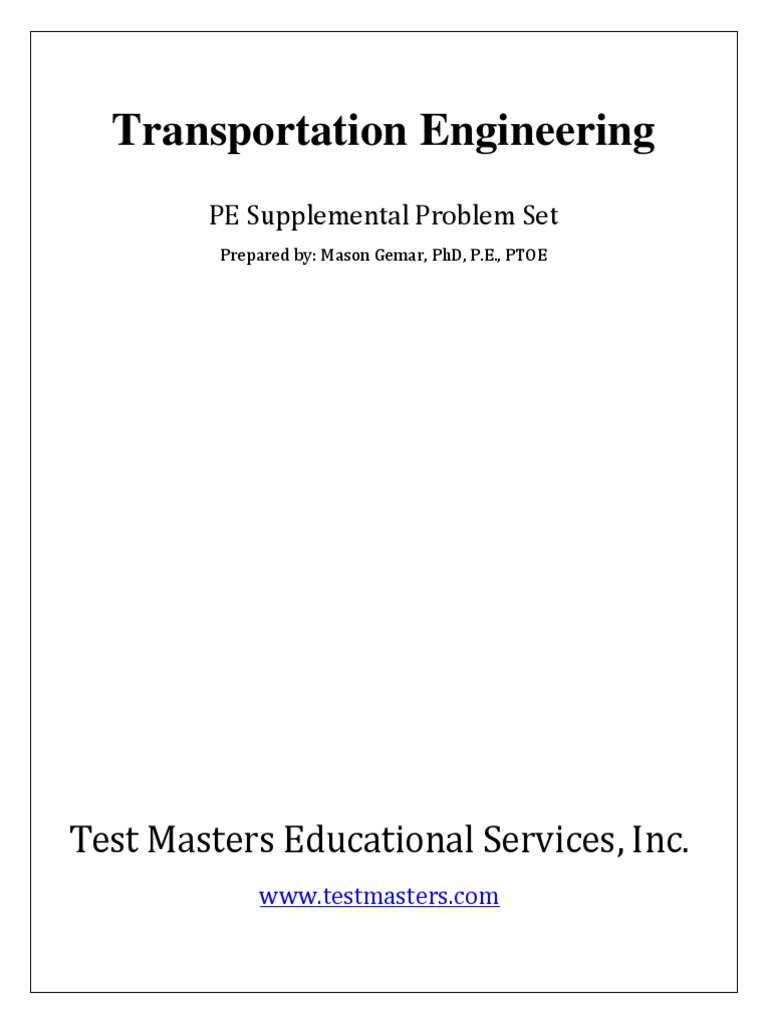 Transportation Engineering Problem Set | PDF | Traffic | Slope