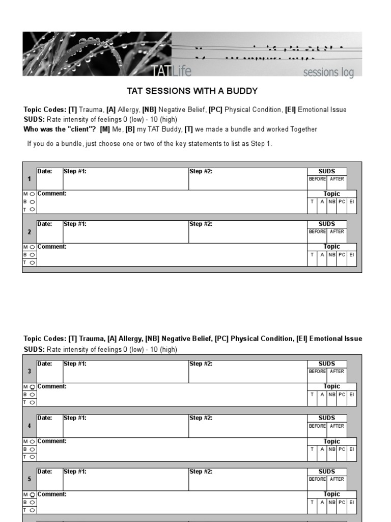 Tat With Buddy Form | PDF