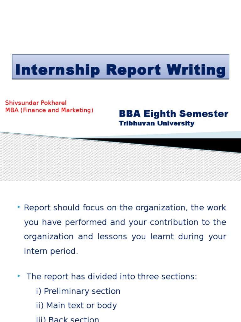 Internship Report Writing2 | PDF | Internship | Job Hunting