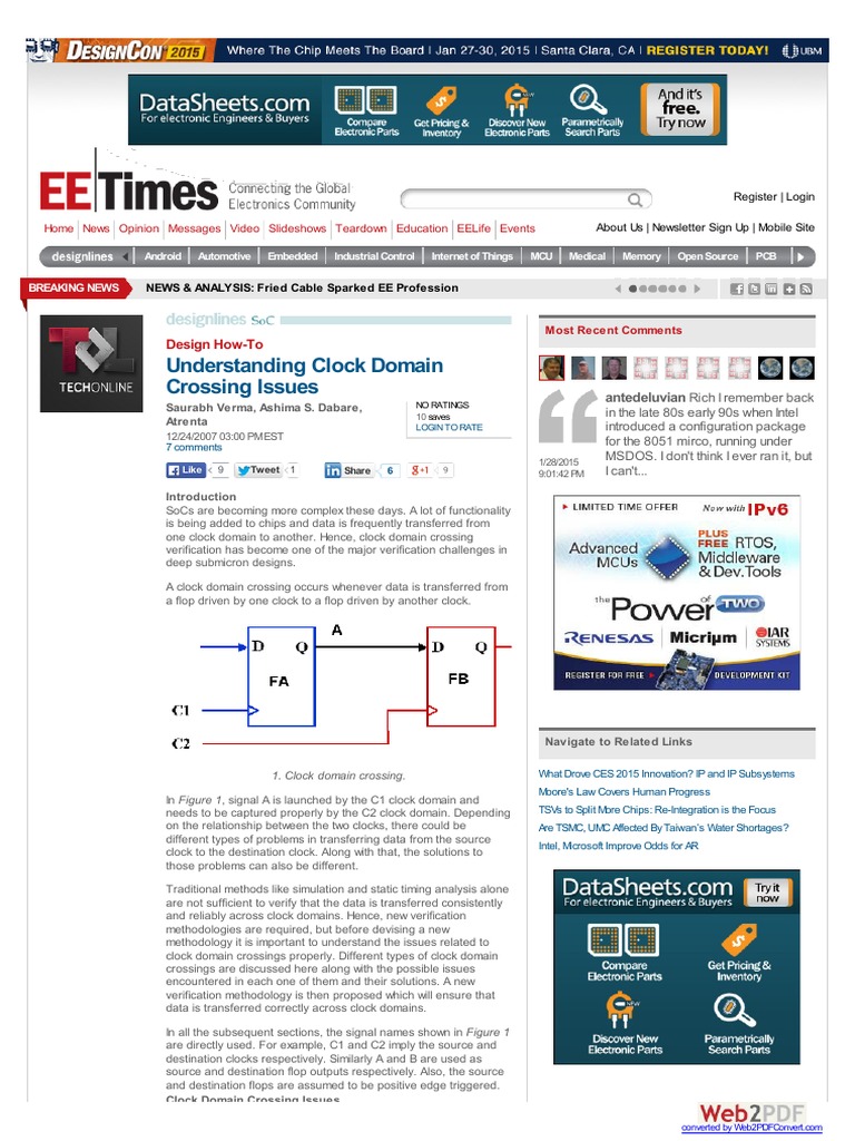 Understanding Clock Domain Crossing Issues: Design How-To | PDF ...