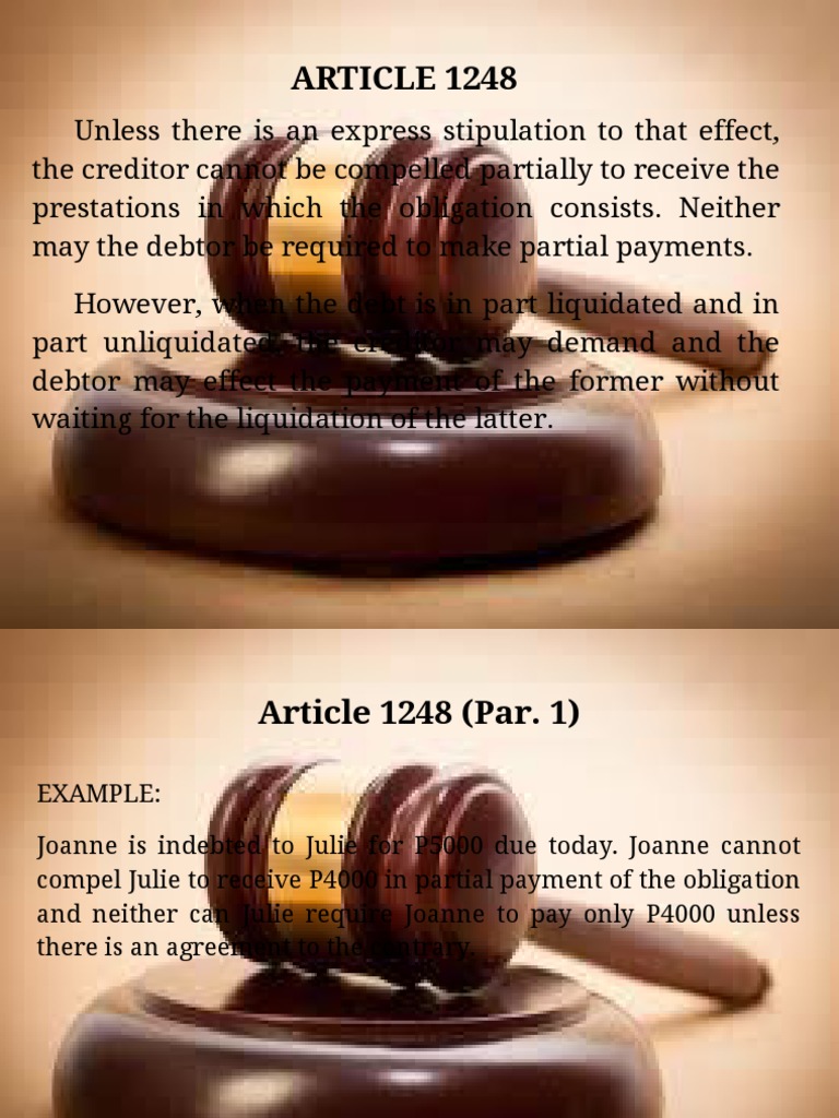 oblicon ppt | Debtor | Payments