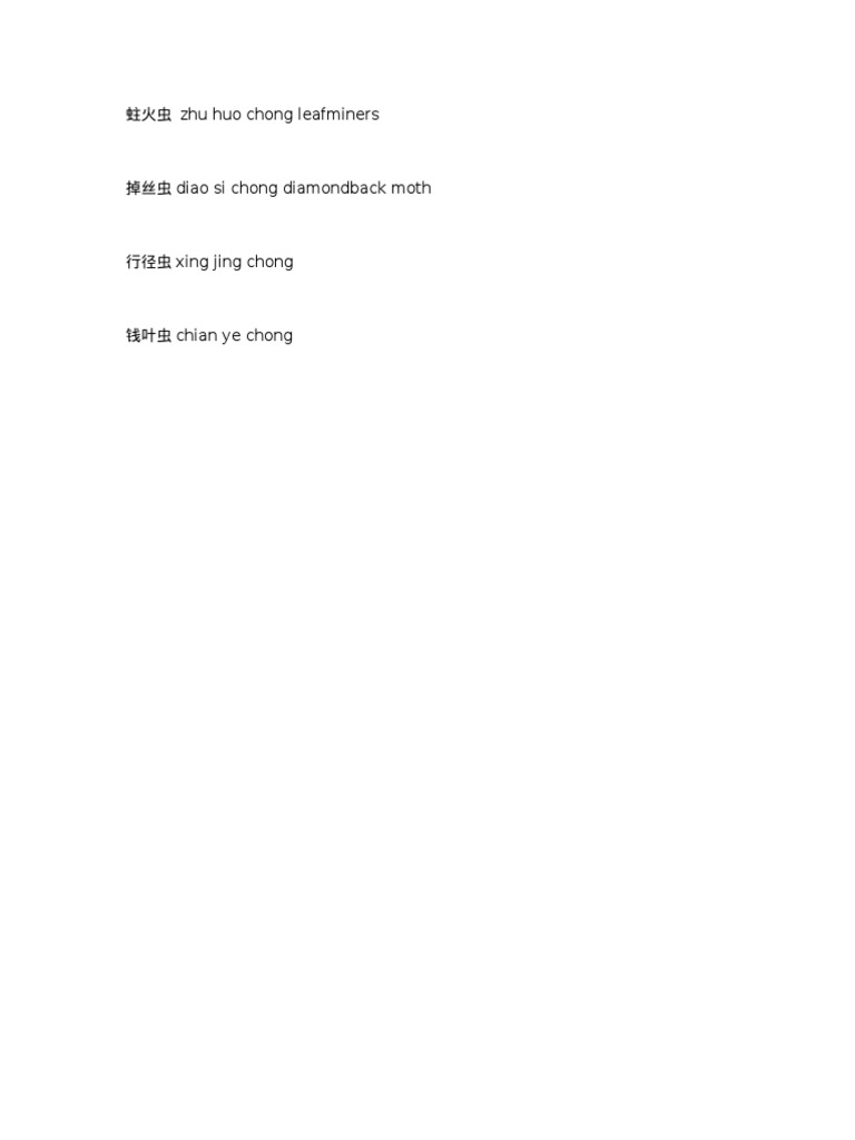 蛀火虫 Zhu Huo Chong Borer | PDF | Home & Garden