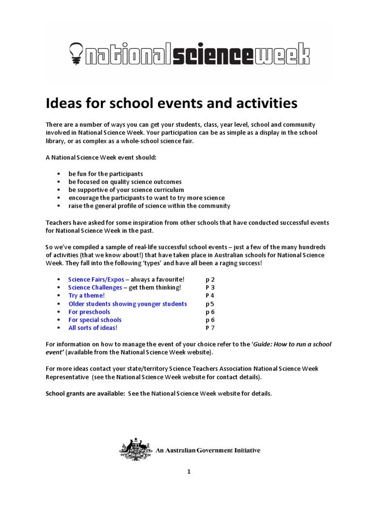 National Science Week in Schools | PDF | Museum | Agriculture