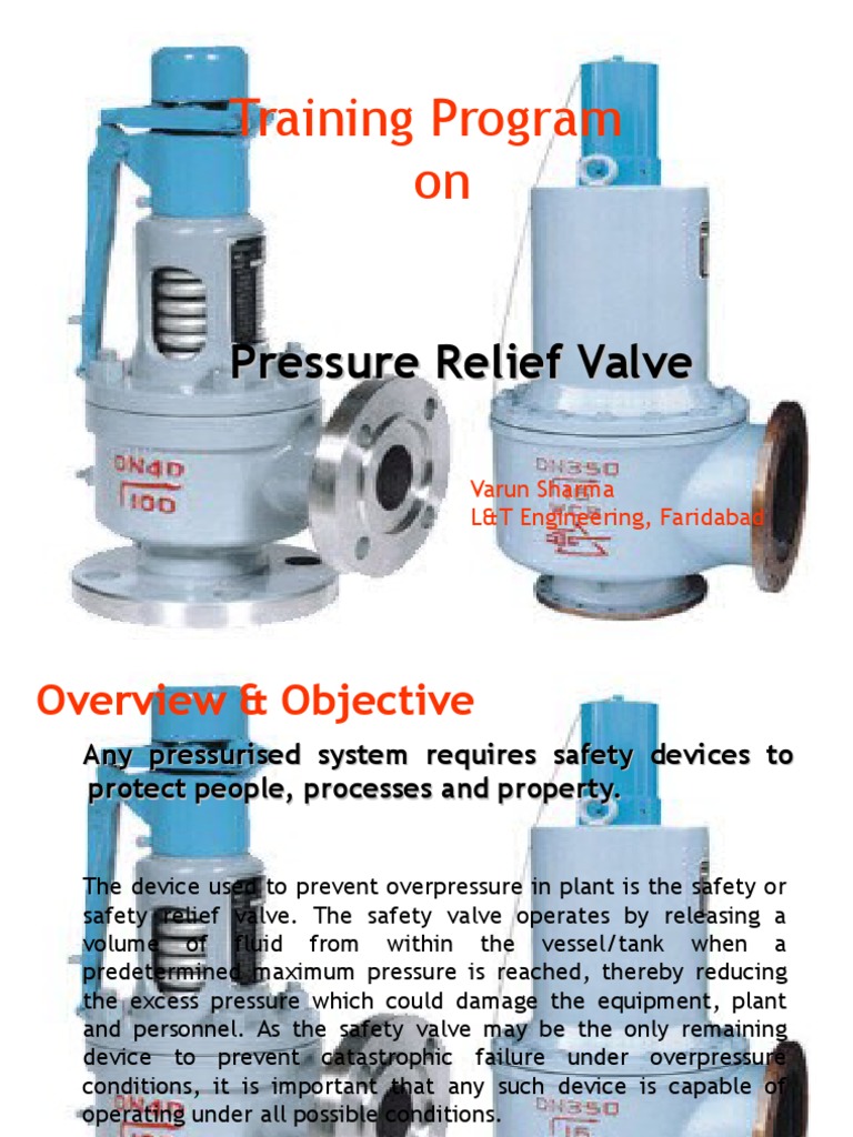 Training Program On: Pressure Relief Valve | PDF