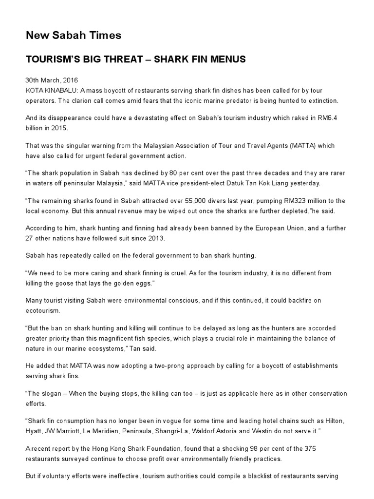 New Sabah Times PDF | PDF | Sharks | Malaysia