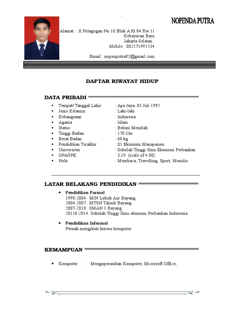 CV Angga Setiawan | PDF