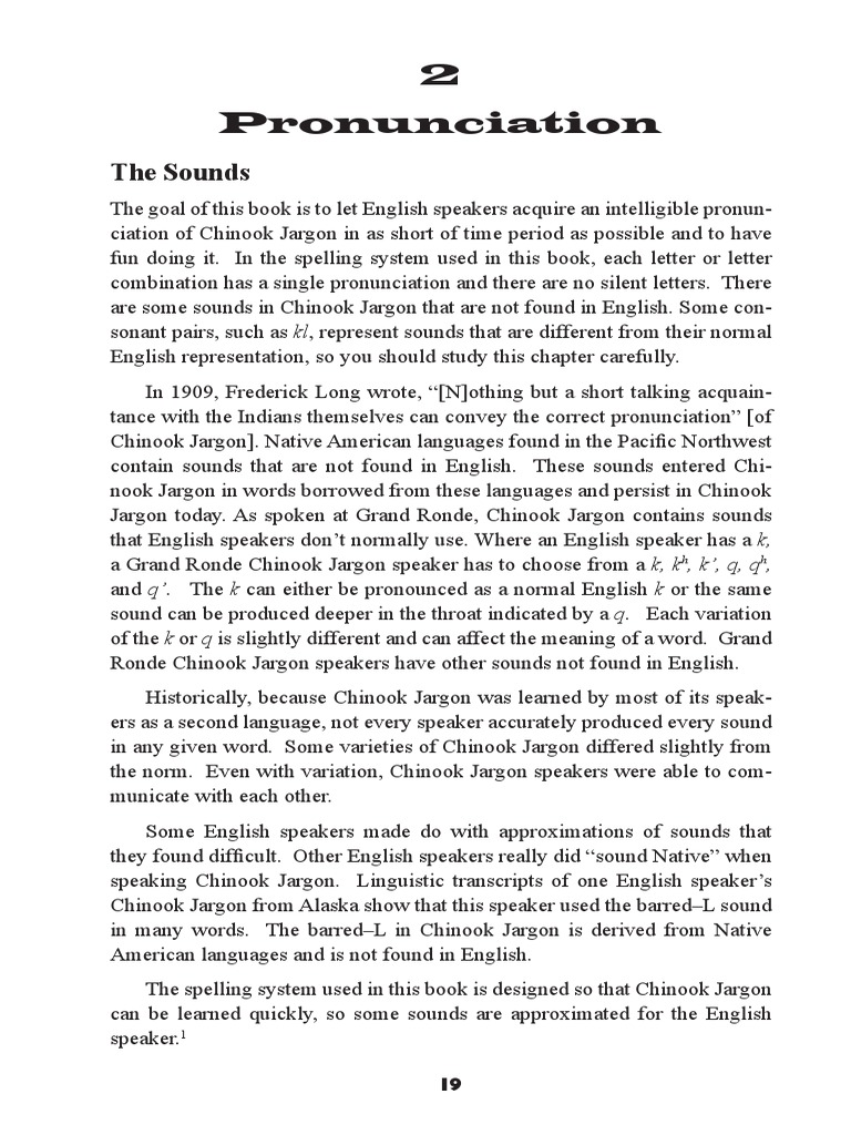 Chinook Wawa | PDF | English Language | Syllable