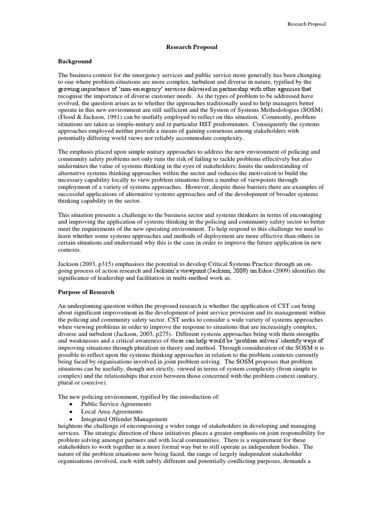 Css Research Proposal Fix | PDF | Systems Thinking | Evaluation