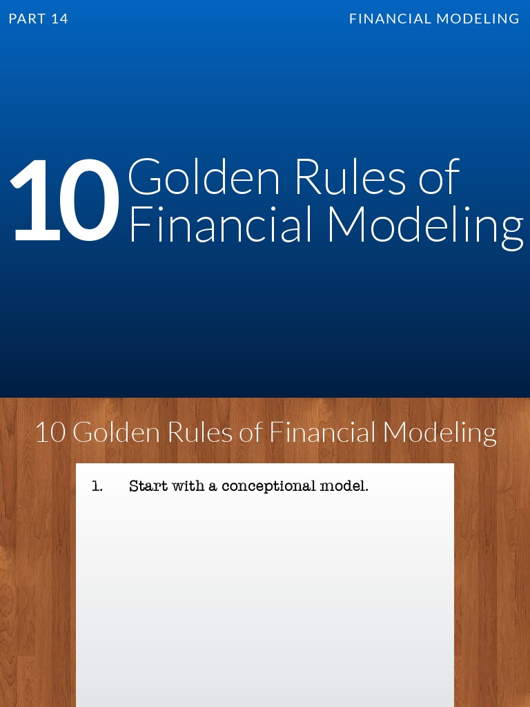 Golden Rules of Financial Modeling | PDF | Financial Modeling ...
