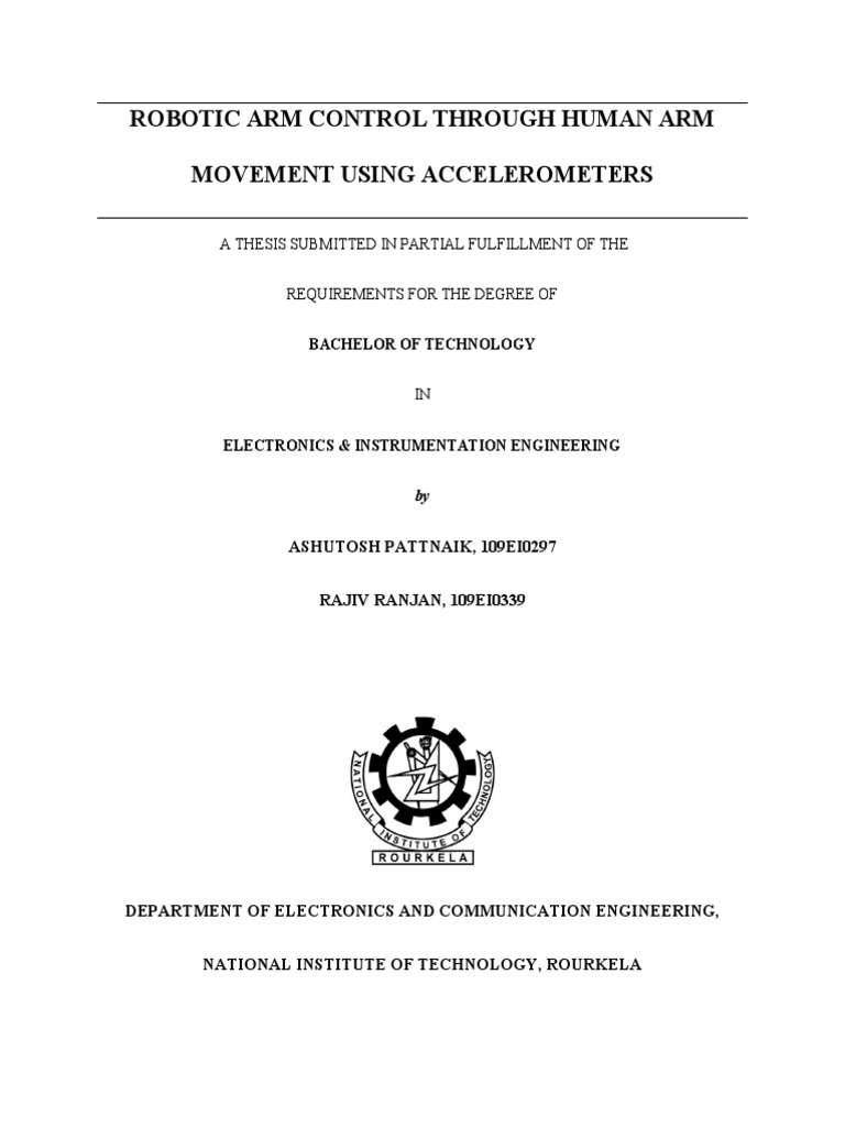 Robotic Arm Project Report | Analog To Digital Converter | Microcontroller