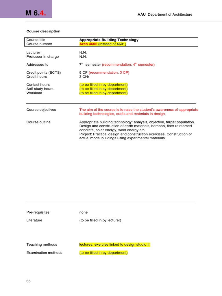 Book II AAU - Architecture - Revised 68 | PDF