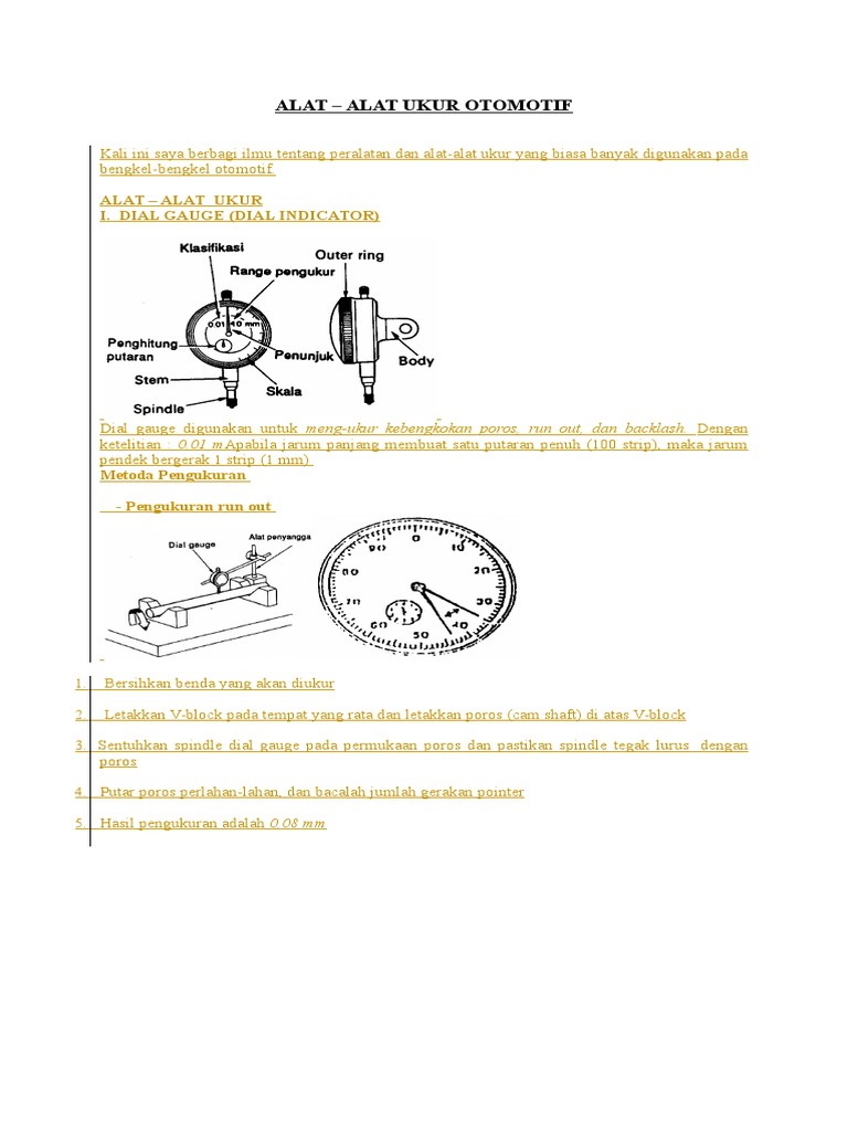 Modul Alat Ukur Dan Alat Bengkel | PDF