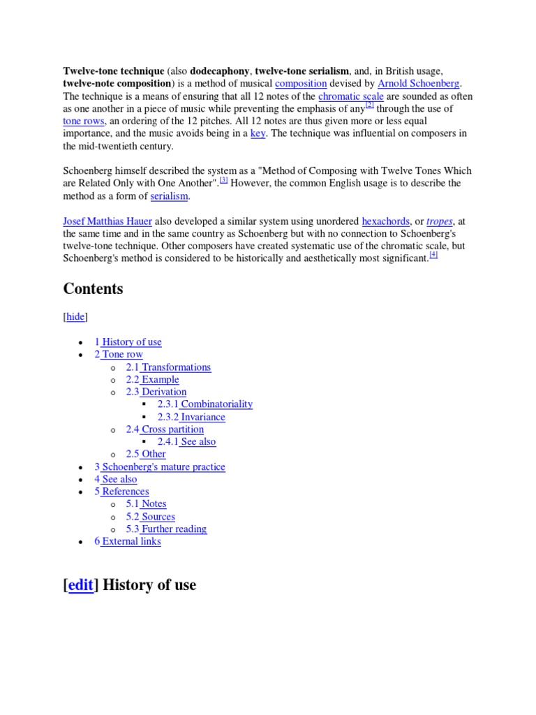 Twelve Tone Technique | PDF | Music Theory | Modernism (Music)
