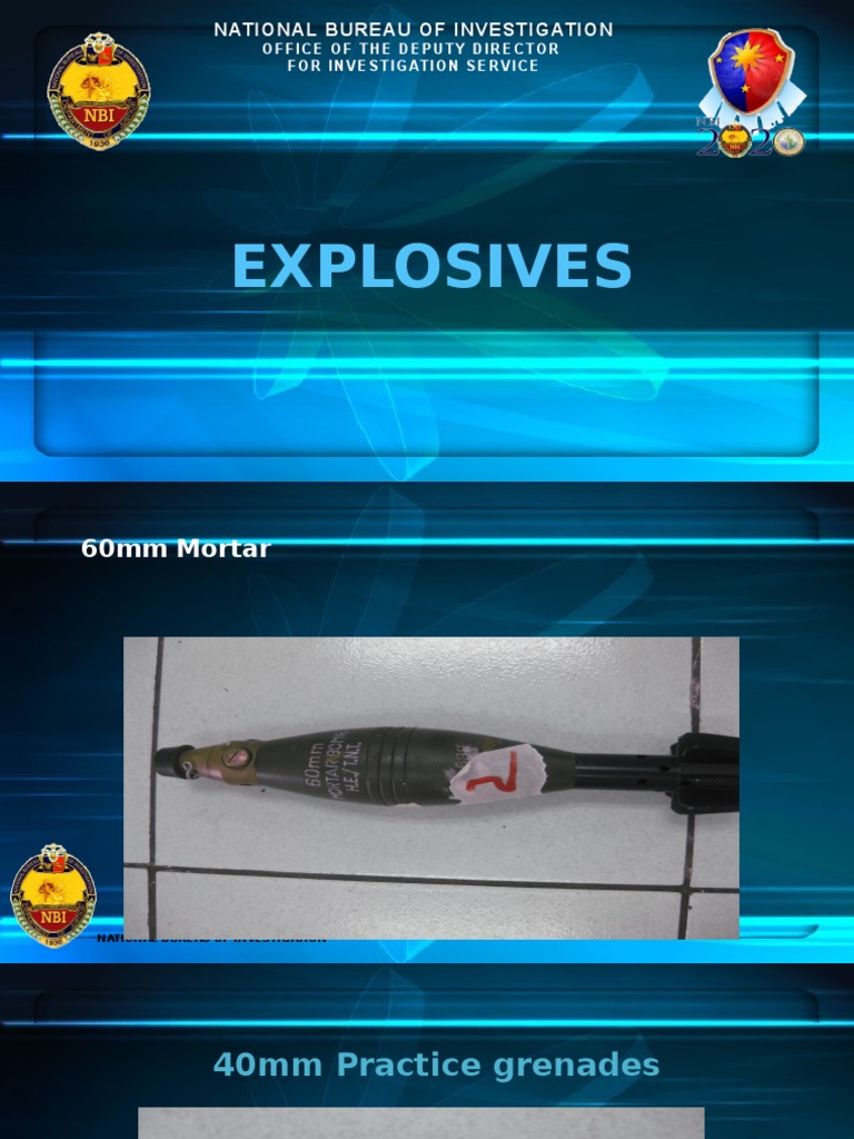 Explosives: National Bureau Of Investigation