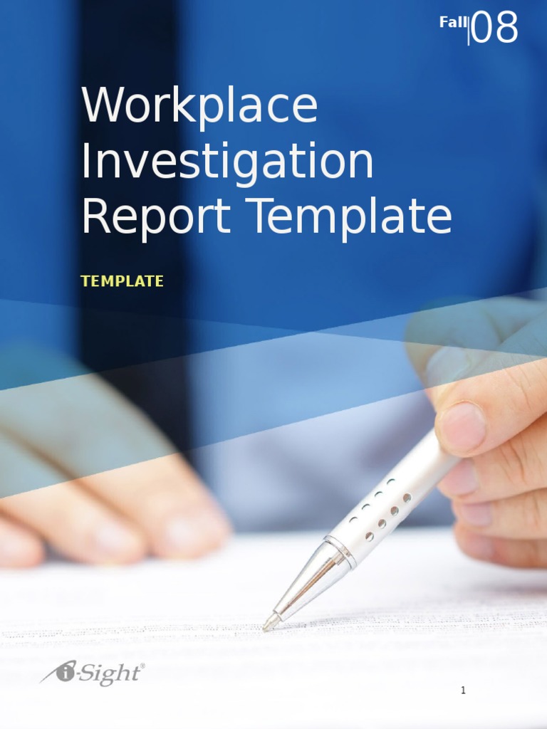 Investigation Report Template Sample Word Final | PDF | Employment ...