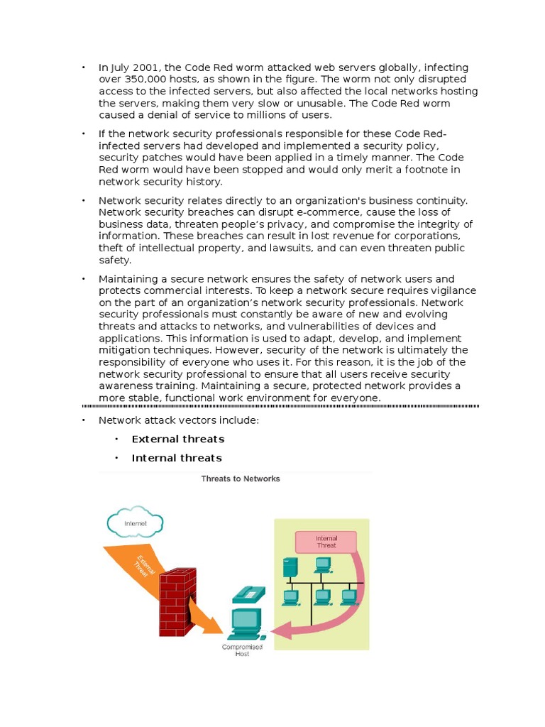 External Threats Internal Threats | PDF | Denial Of Service Attack ...
