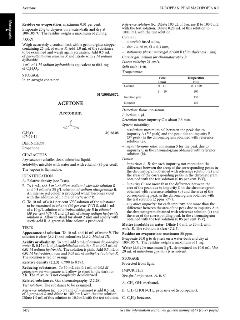 Acetone PDF | PDF | Solution | Sodium Hydroxide