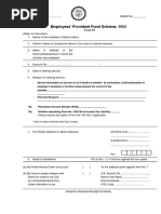 Employee VPF Contribution Application Form 1 | PDF
