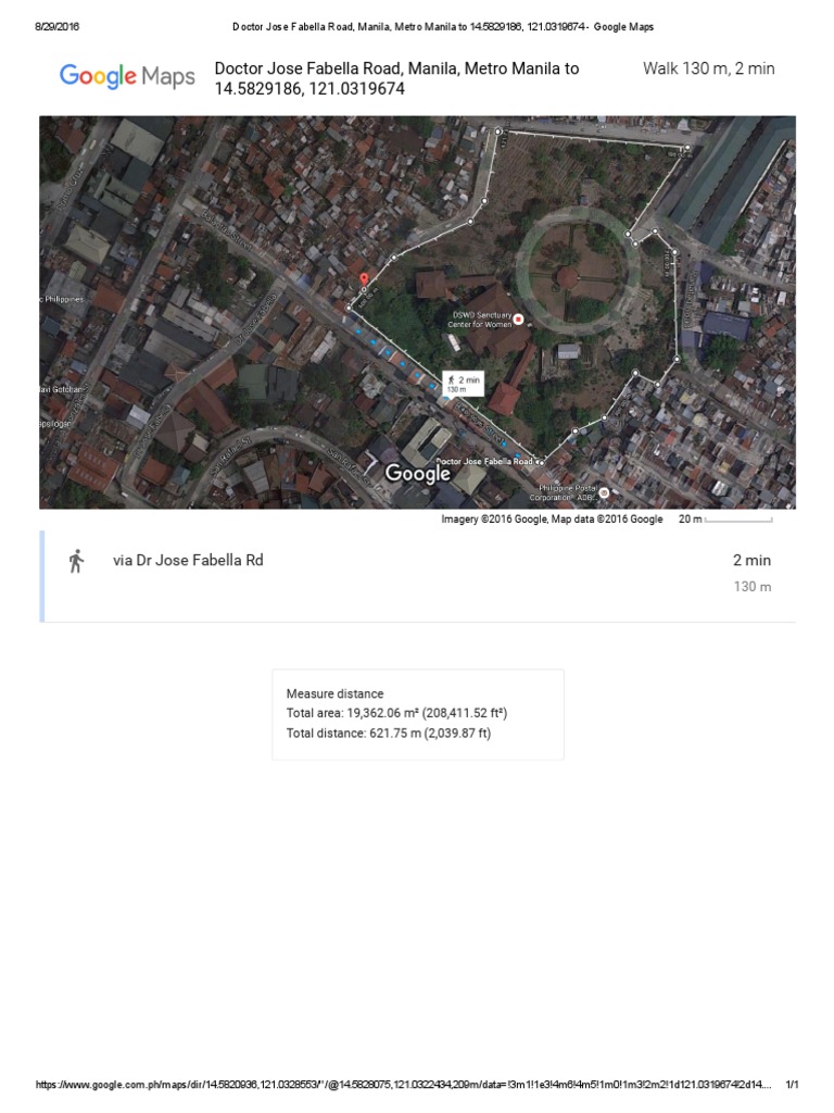 Doctor Jose Fabella Road, Manila, Metro Manila To 14.5829186, 121 | PDF ...