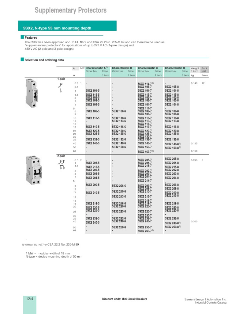 siemens breakers.pdf | Fuse (Electrical) | Electronic Engineering