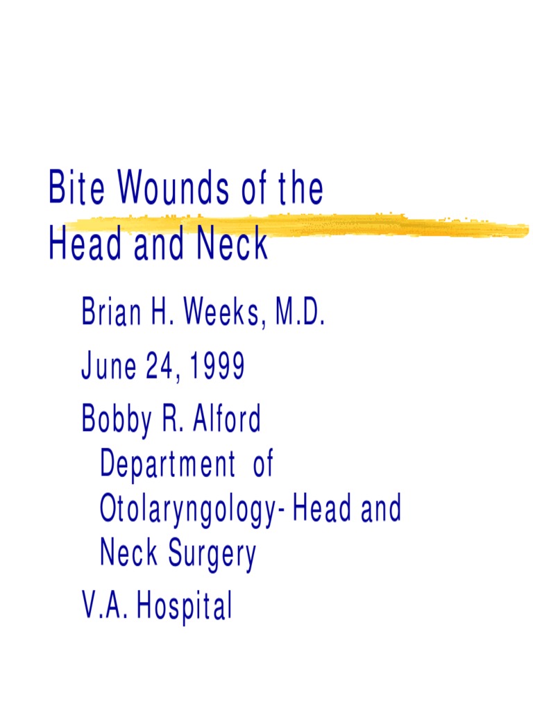 Bite Wounds | PDF | Wound | Ear