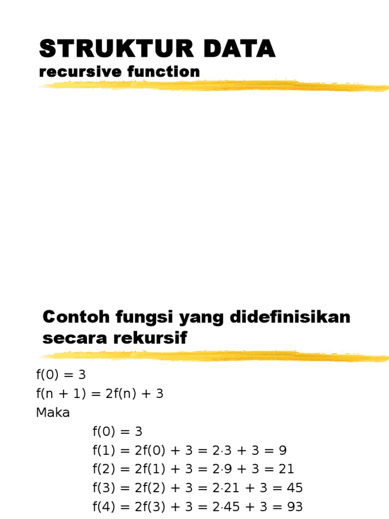 Fungsi dan Contoh Rekursi Informatika | PDF | Metode & Bahan Ajar