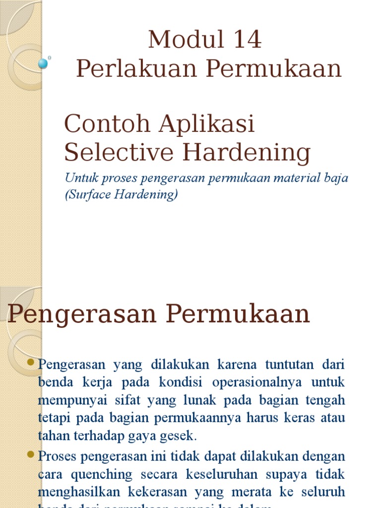 Contoh Aplikasi Selective Hardening | PDF