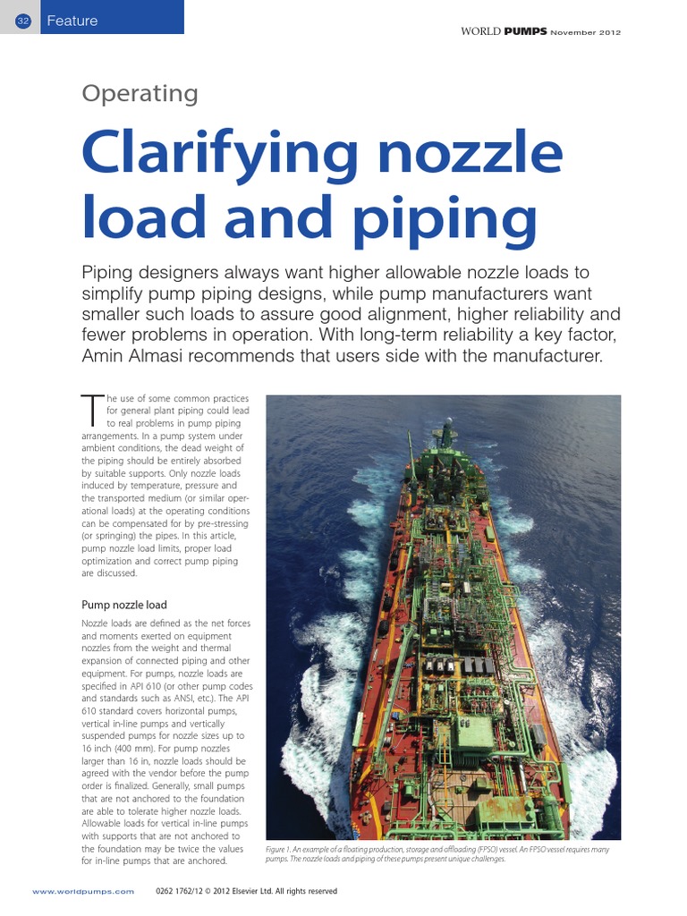 Clarifying Nozzle Load and Piping PDF | PDF