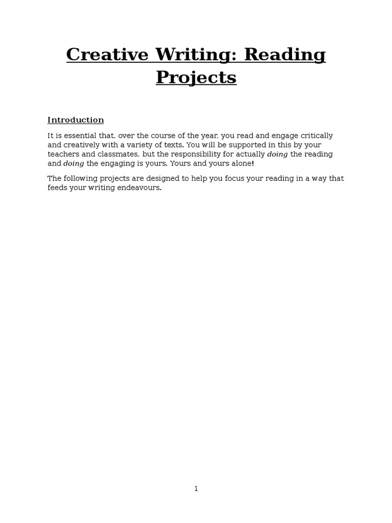 Reading Project I-Iii | PDF | Essays | Cognition