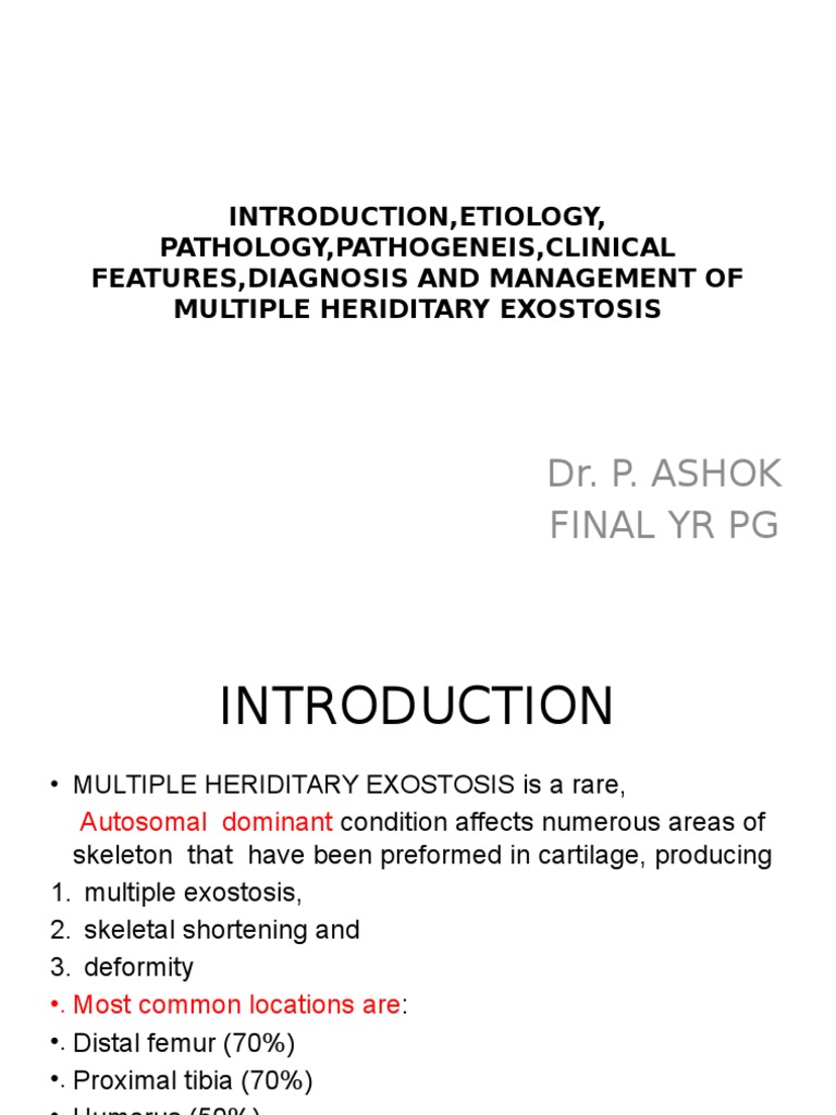 Multiple Hereditary Exostosis | PDF | Bone | Anatomical Terms Of Motion
