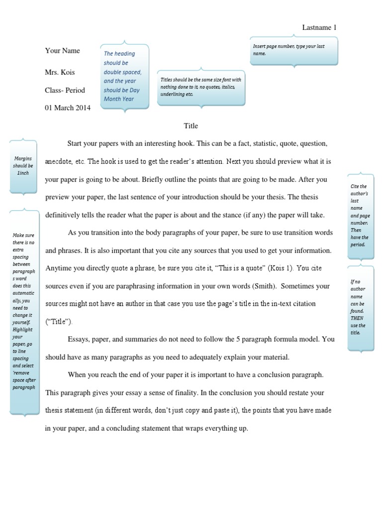 Mla Format Handout | PDF