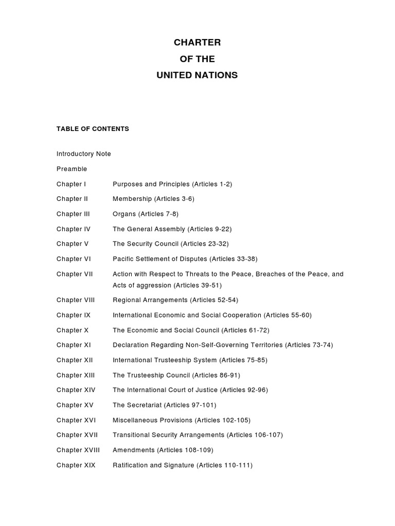 UN Charter | PDF | United Nations General Assembly | World Politics