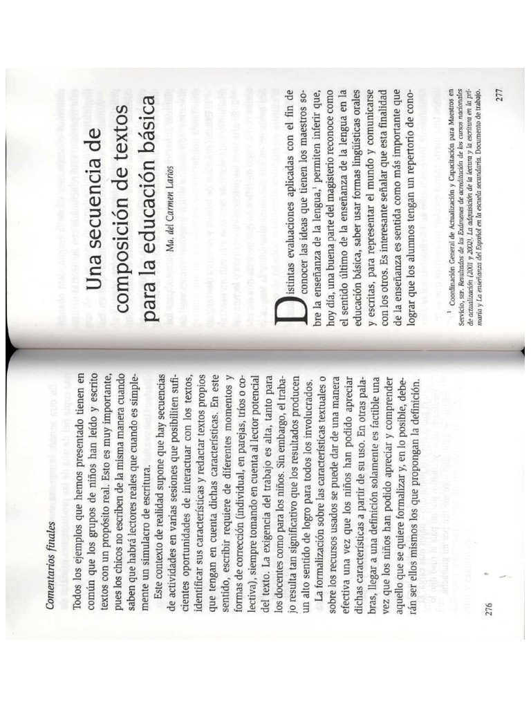 Larios Una Secuencia de Composición de Textos para La Educación Básica | PDF