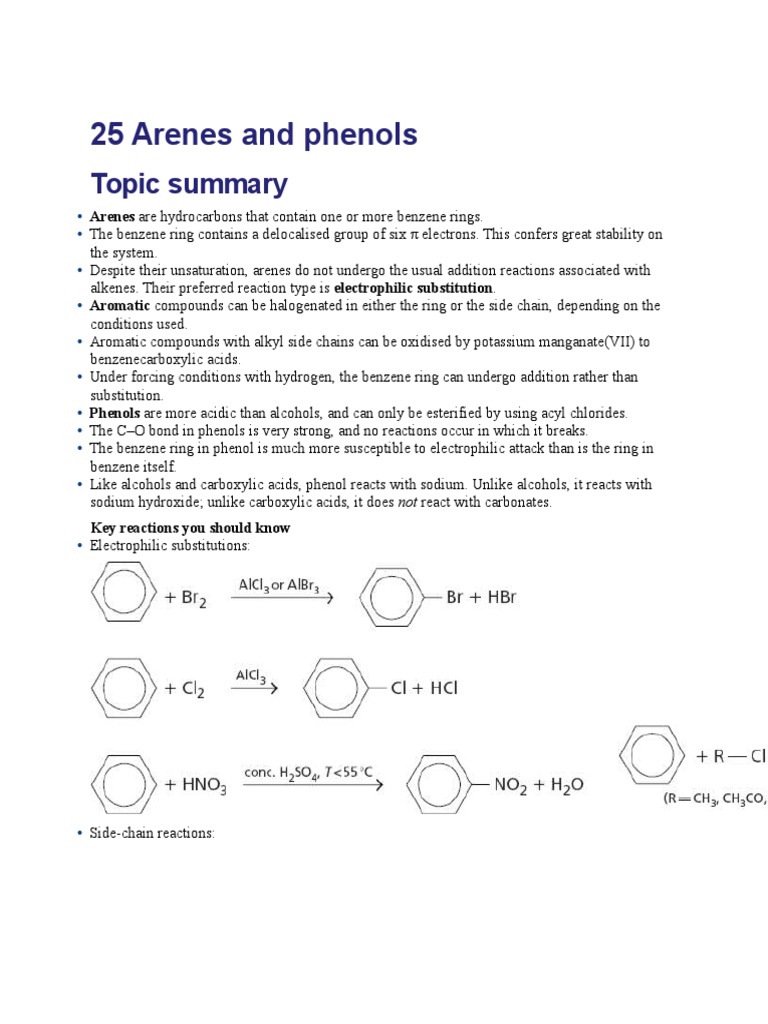 25 - Arenes and Phenols | PDF