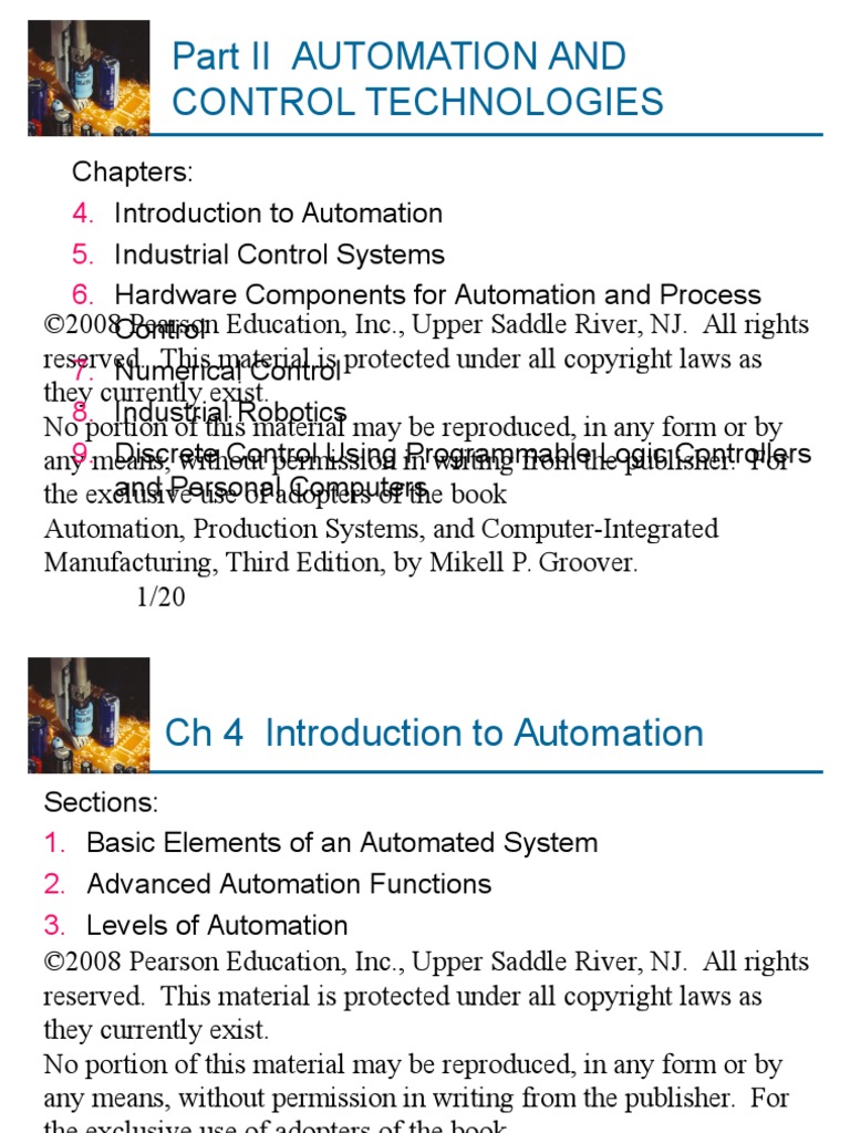Part Ii Automation and Control Technologies | Download Free PDF ...