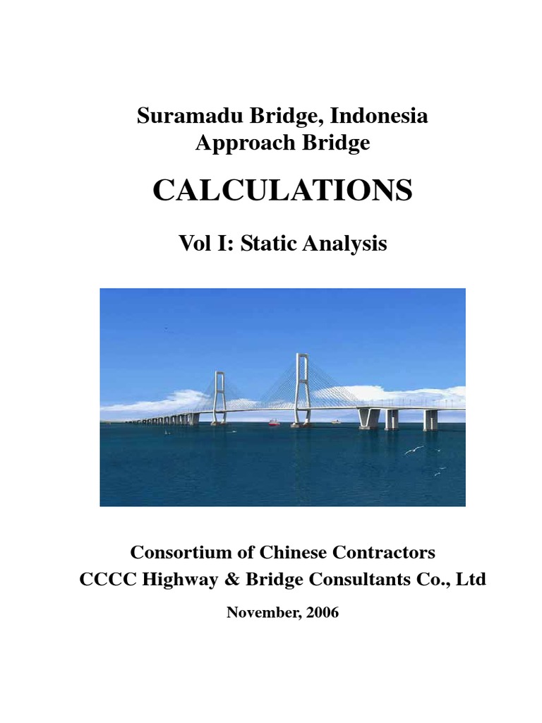 Suramadu Bridge, Approach Bridge, Static Analysis | PDF | Deep ...