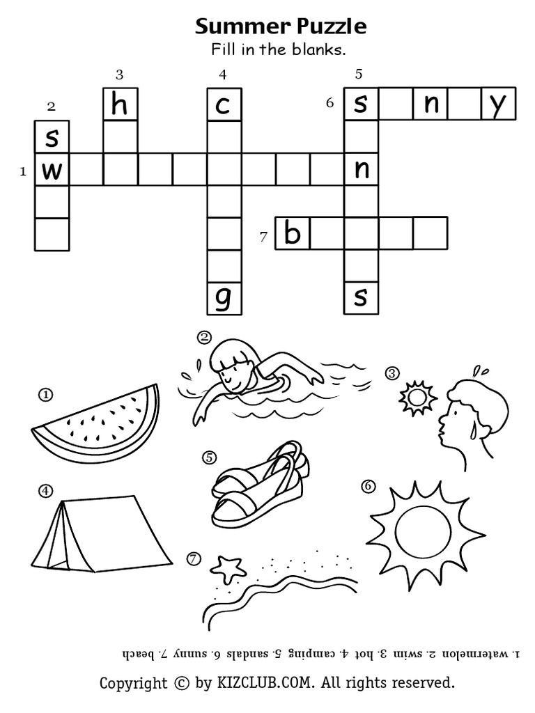 Summer Puzzle Esp | PDF | Games & Activities