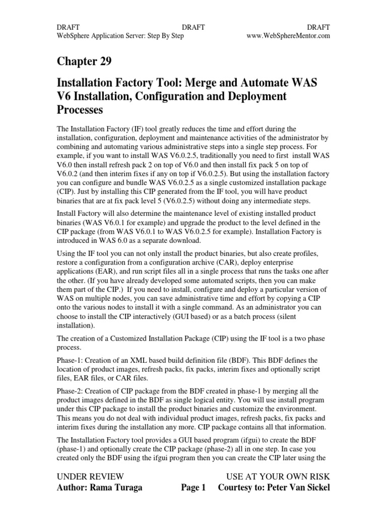 Install Factory Chp29 | PDF | Installation (Computer Programs) | Command Line Interface