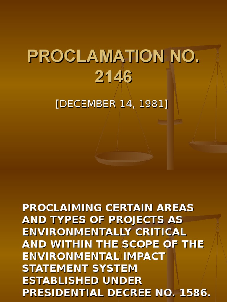 Proclamation No. 2146 | PDF | Flammability | Environmental Impact ...