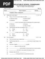 CBSE Class 3 Moral Science Question Paper SA 1 2010 - 2 | PDF