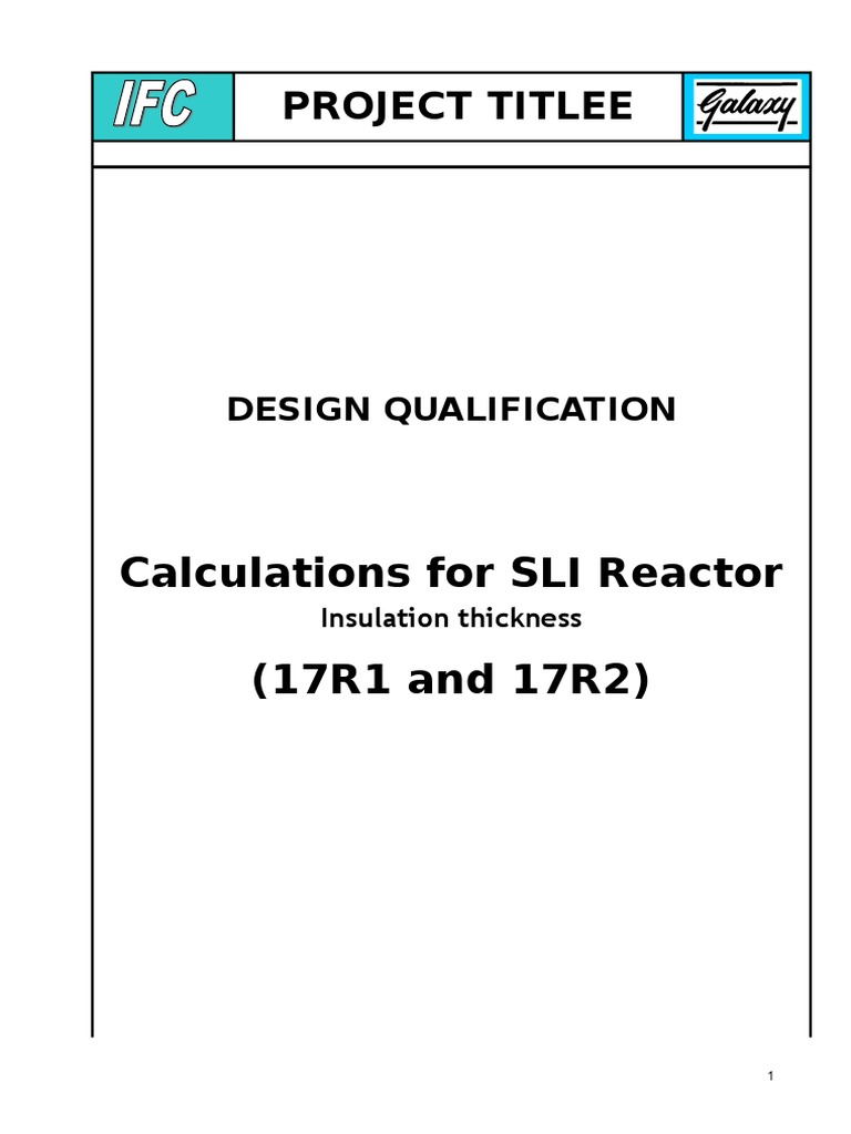 Reactor Insulation Thickness Calculation | PDF