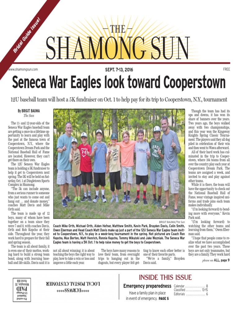 Seneca War Eagles Look Toward Cooperstown | PDF | Emergency Management ...