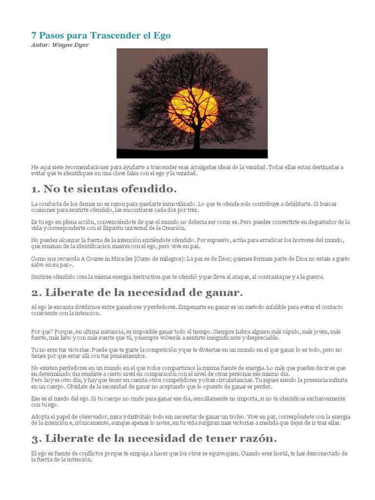 7 Pasos para Trascender El Ego | PDF | Razón | Dios