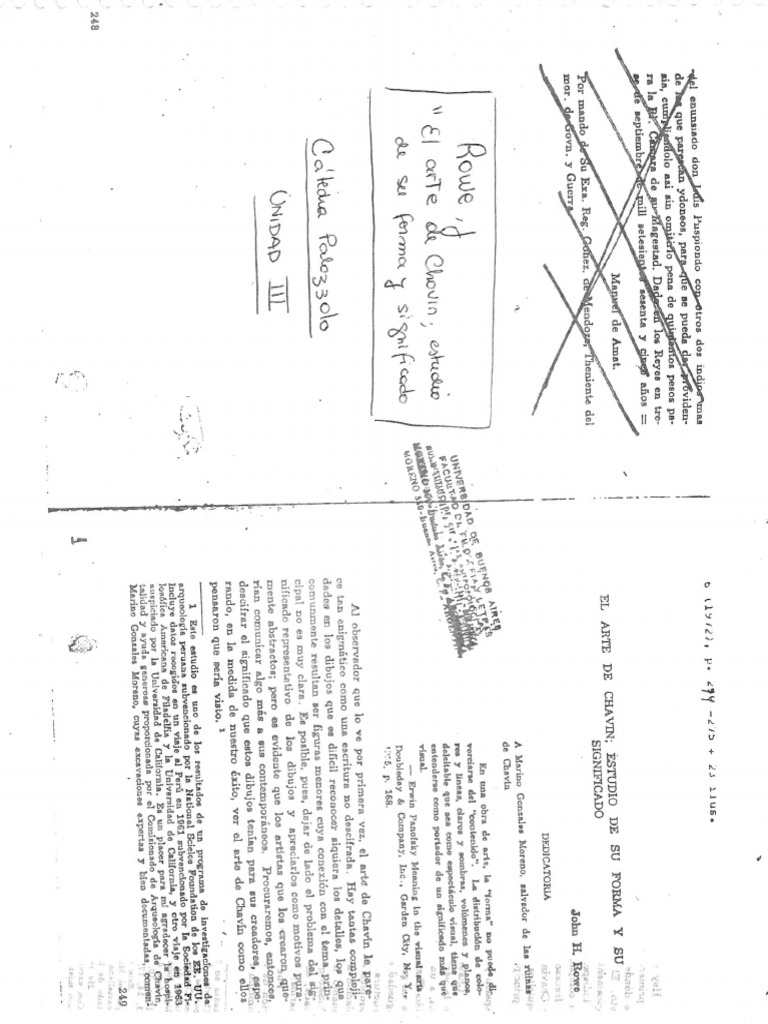 Rowe, John - El Arte de Chavin, Estudio de Su Forma y Su Significado | PDF