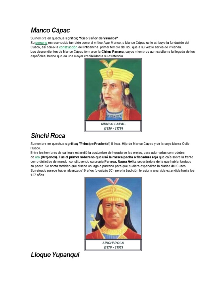 14 Incas - Dinastia Incaica | PDF | Imperio Inca