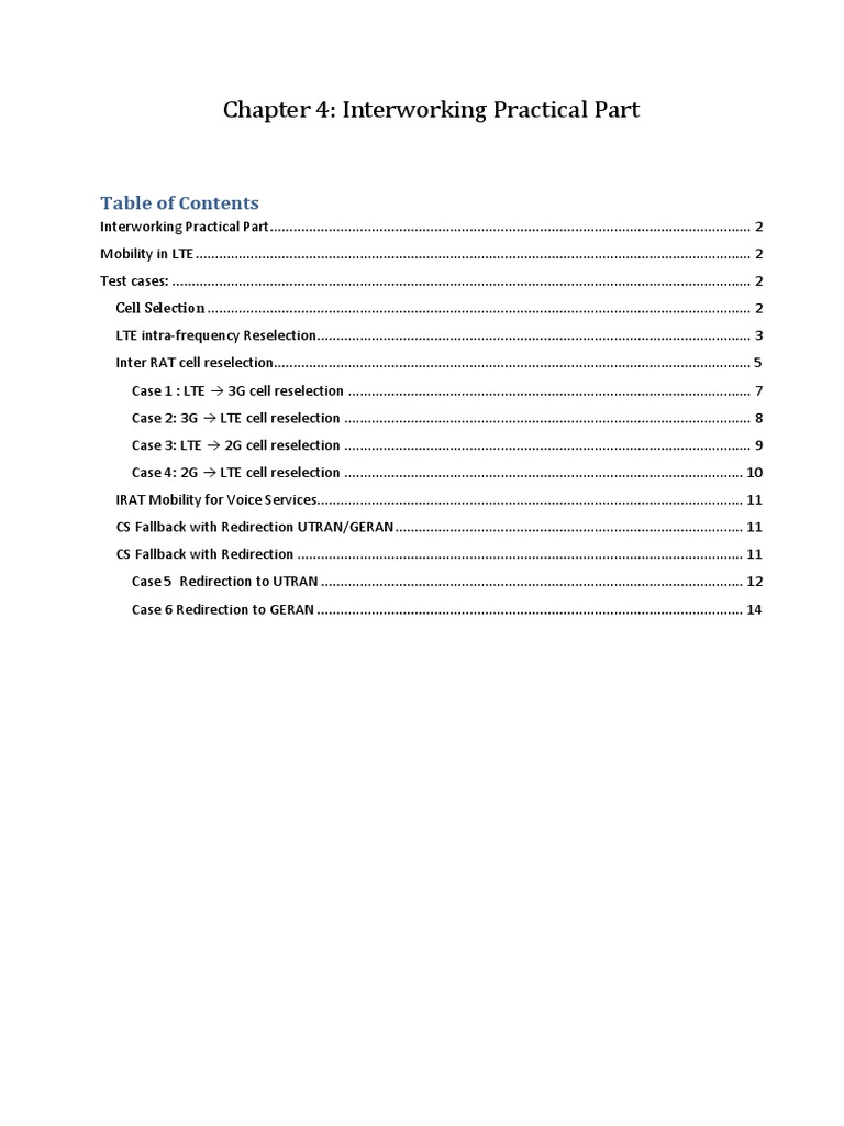 Chapter 4: Interworking Practical Part | PDF | Radio Technology | Telecommunications Engineering