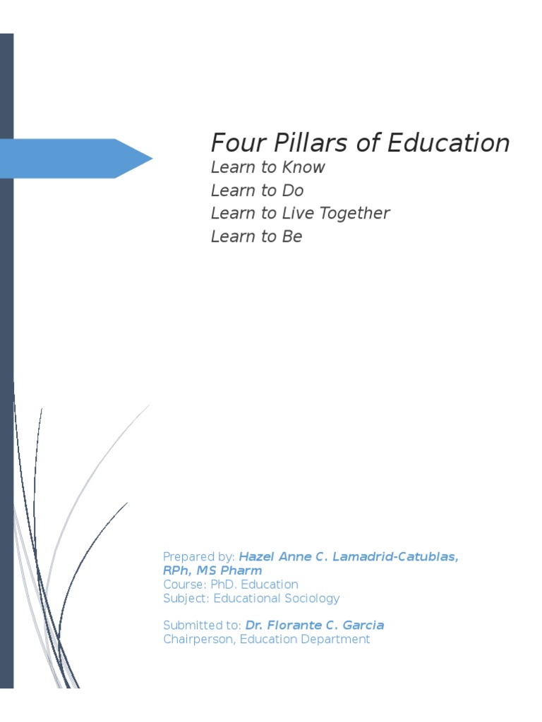 The 4 Pillars of Education | PDF | Creativity | Learning