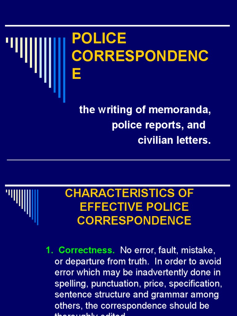 Police Correspondence | PDF | Memorandum | Semiotics